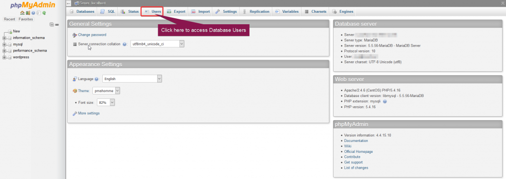 Adding new MySQL users to your MySQL database via the PhpMyAdmin interface